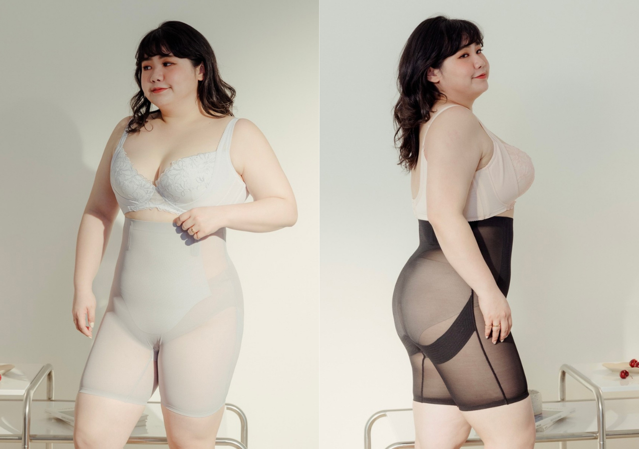 [素面控必看! x 俏模女] 沒有麻煩的排釦，彈力透氣面料，完整包覆腰部與小腹 | BEAULACE薄蕾絲