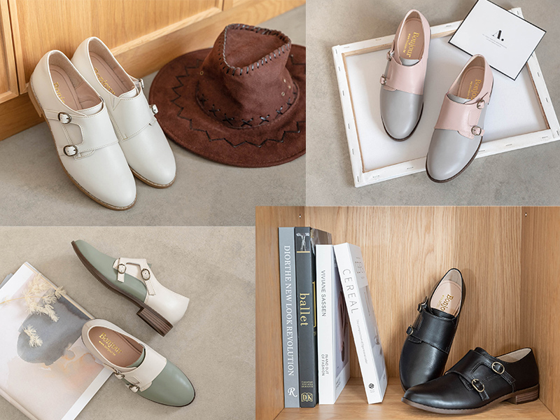 100%全真皮裸感孟克鞋 Monk Shoes | BONJOUR