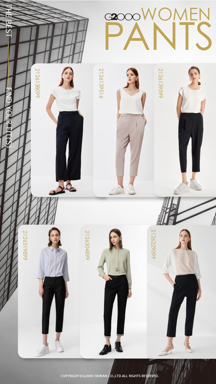 【G2000 WOMEN】LOOKBOOK / 女裝單品褲 | G2000