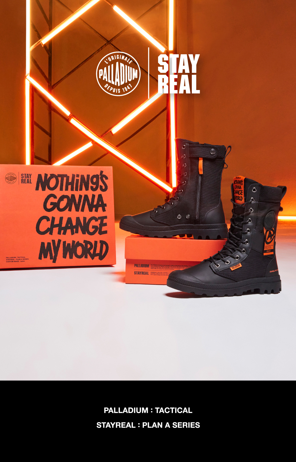 STAYREAL 15th x PALLADIUM 75th【雙品牌聯手出擊 共創黑橘新潮力】 | STAYREAL線上商店