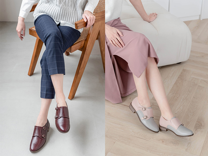 100%全真皮裸感孟克鞋 Monk Shoes | BONJOUR