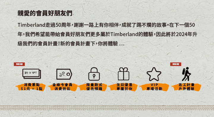 COMMUNITY會員好友計畫 | Timberland