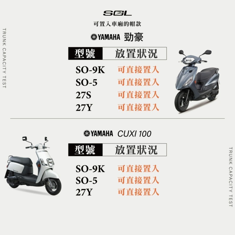 SOL車廂測試-YAMAHA篇 | SOL Helmets