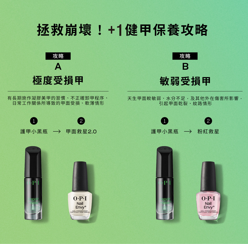 2週重鍵大保養 拯救預防崩壞甲 OPI 夏日健甲大補帖 | OPI Taiwan